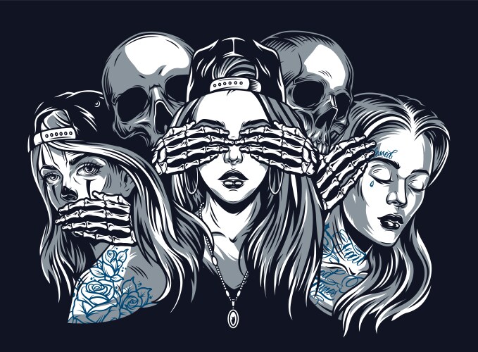 Chicano Skull Vector Images (over 190)