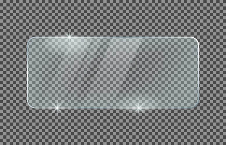 Glass plate isolated on a transparent background Vector Image