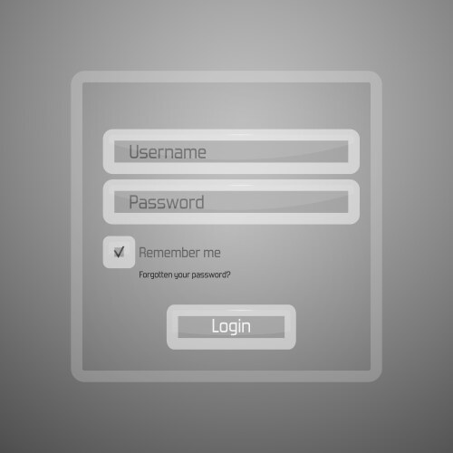Elegant login ui template form design Royalty Free Vector Elegant login ui template form design Royalty Free Vector