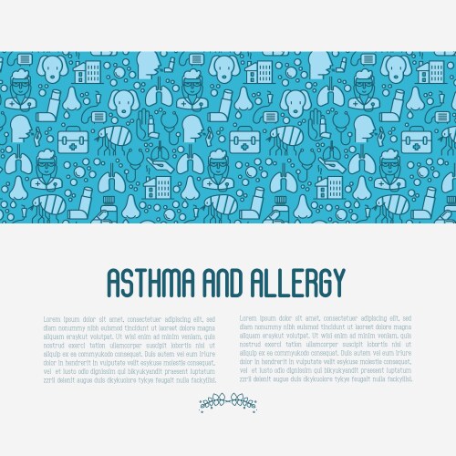 National asthma and allergy awareness month Vector Image