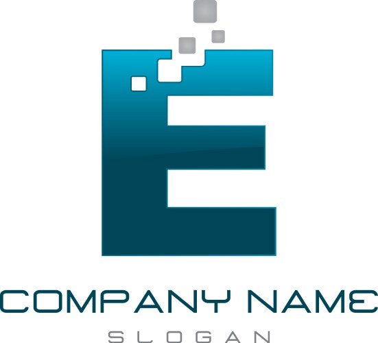 E Royalty Free Vector Image - VectorStock