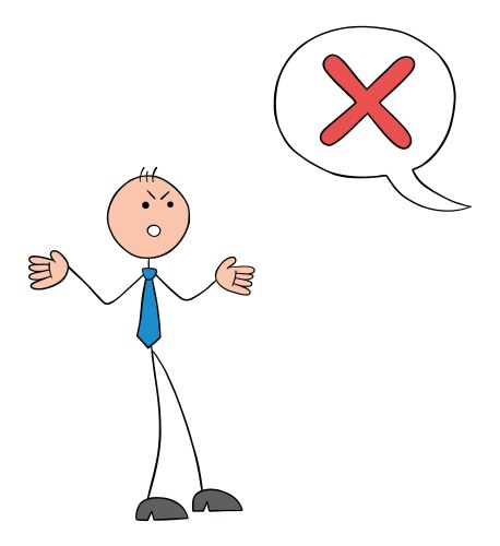 Stickman Wrong Vector Images (91)