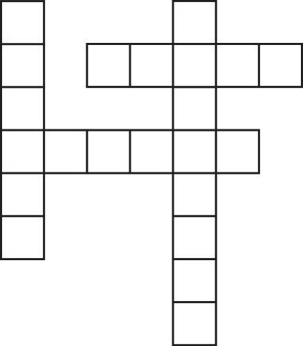 Black and white crossword template page Royalty Free Vector