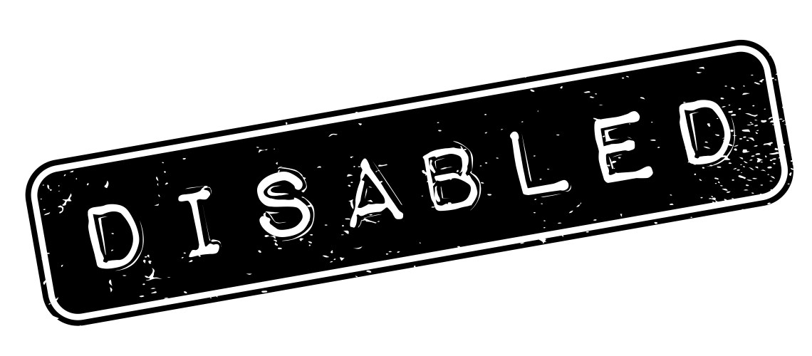 Disabled rubber stamp Royalty Free Vector Image