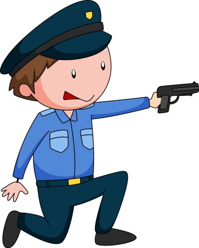 Man shooting gun drawing Vector Images & Graphics for Commercial Use ...