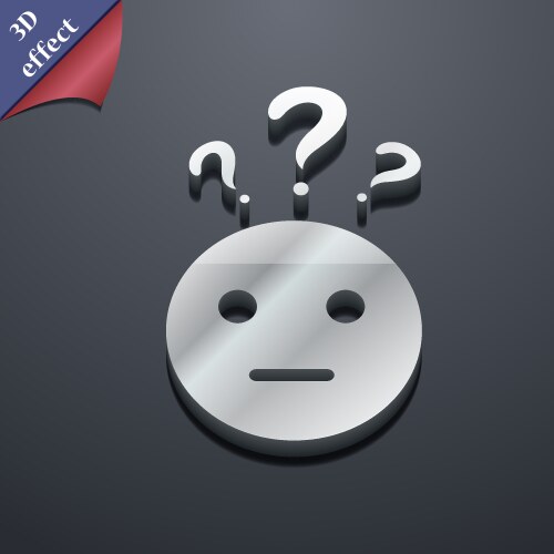 Question mark and man incomprehension symbol flat Vector Image