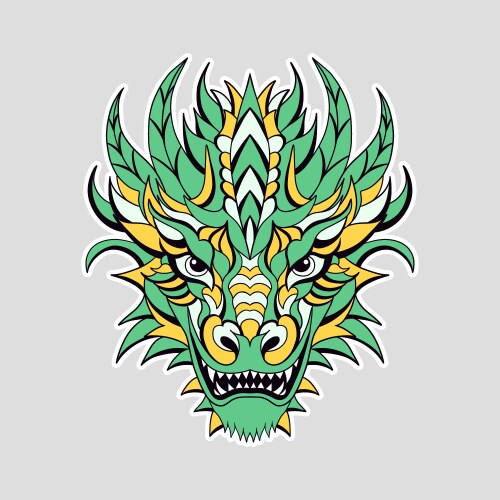 Yellow Dragon Head Vector Images (over 760)