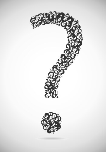Large question mark sketch Royalty Free Vector Image