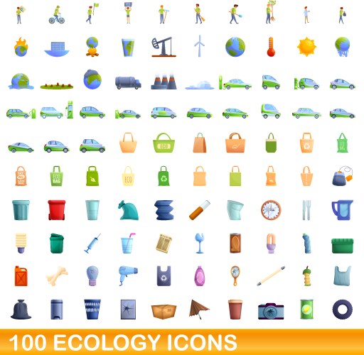 Eco planet icon cartoon style Royalty Free Vector Image