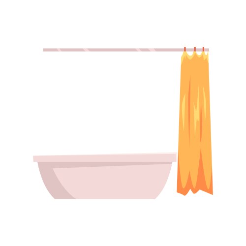 Blank shower curtain template or mock-up Vector Image