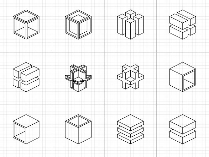 Cube Outline Vector Images (over 27,000)