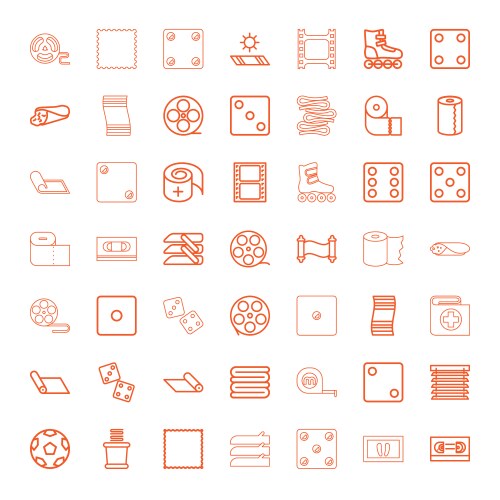 Roll icons Royalty Free Vector Image - VectorStock