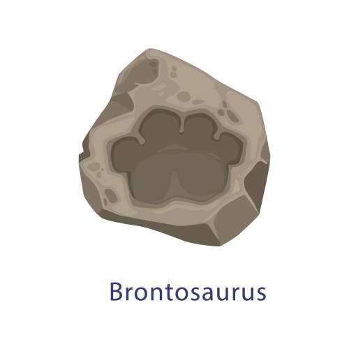 Oviraptor dinosaur footprint fossil archaeology Vector Image