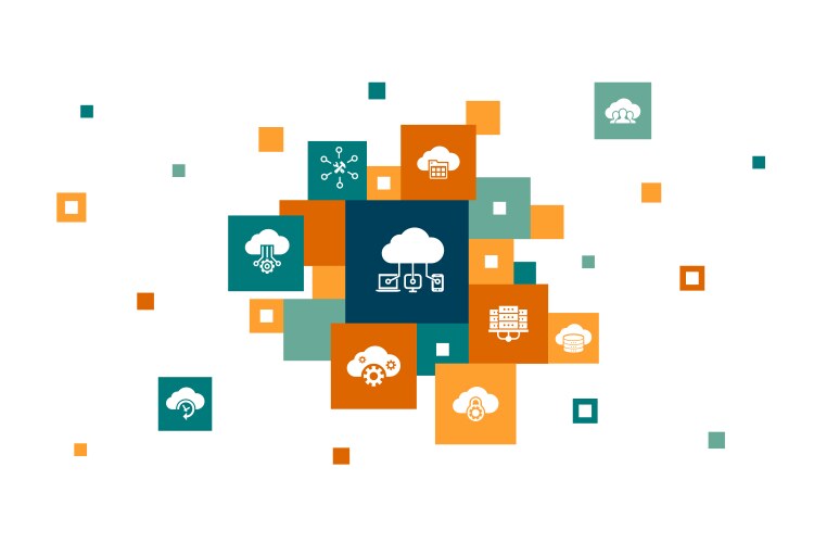 Digital transformation infographic 10 steps pixel Vector Image
