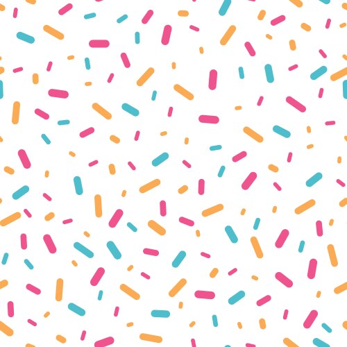 Pink confetti sprinkles seamless pattern Vector Image