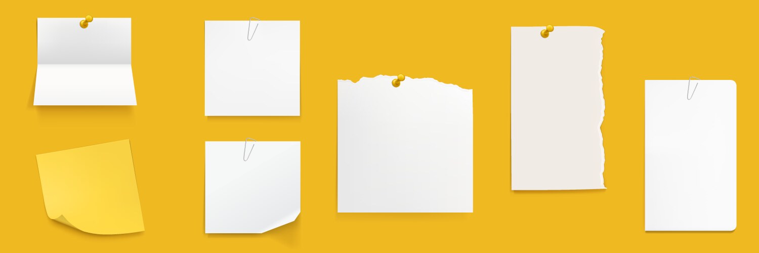 Notebook sheets and notes in y2k style Royalty Free Vector