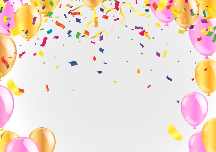 Colorful balloons party background Royalty Free Vector Image