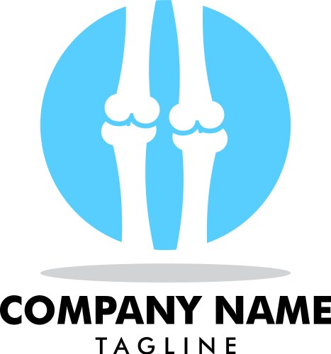 Prosthetic leg logo template design Royalty Free Vector