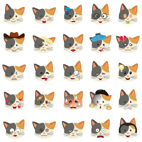 Cat Emoji Vector Images (over 3,800)