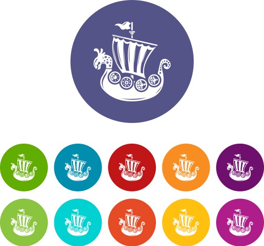 Ancient ship icon simple style Royalty Free Vector Image