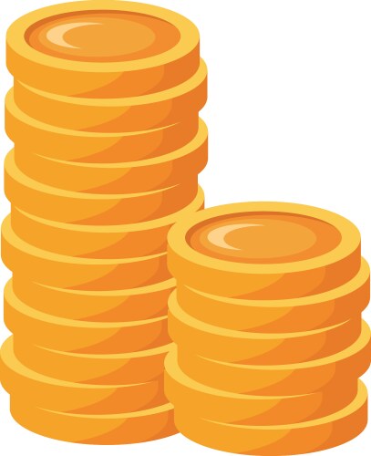 Pile of coins Royalty Free Vector Image - VectorStock