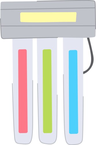 Portable water filter cartoon Royalty Free Vector Image