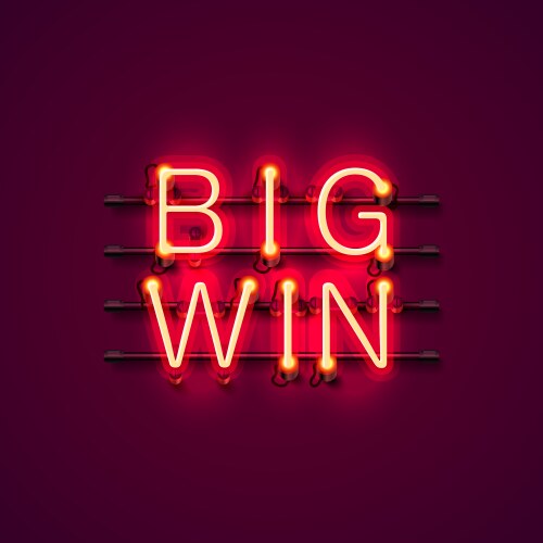 Big win banner background for lottery or casino Vector Image