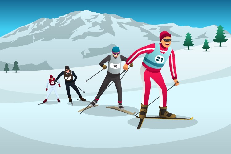 Skiing Cartoon Vector Images (over 12,000)