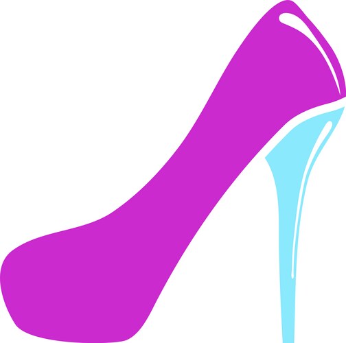 Pink heel Royalty Free Vector Image - VectorStock