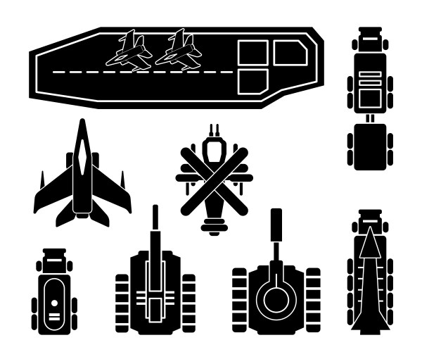 Military Tank Top View Vector Images (54)