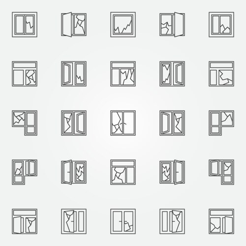 With windows seamless pattern Royalty Free Vector Image