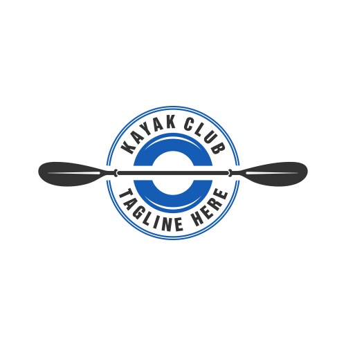 Kayak sport logo design Royalty Free Vector Image