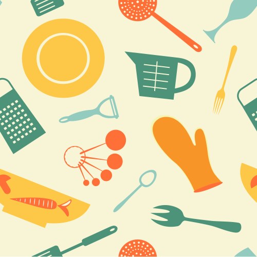 Kitchen pattern Royalty Free Vector Image - VectorStock