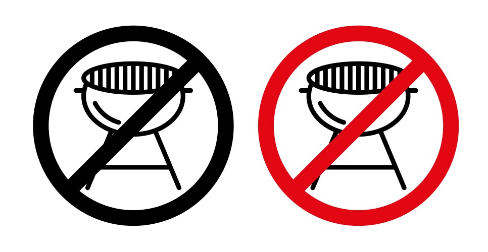 No aerosol spray sign icon set forbidden Vector Image