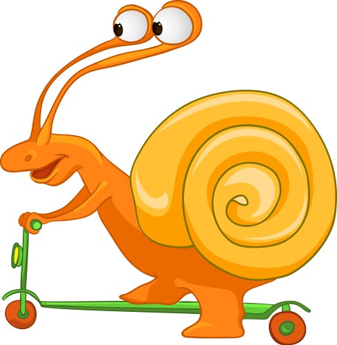 Snail cartoon character Royalty Free Vector Image