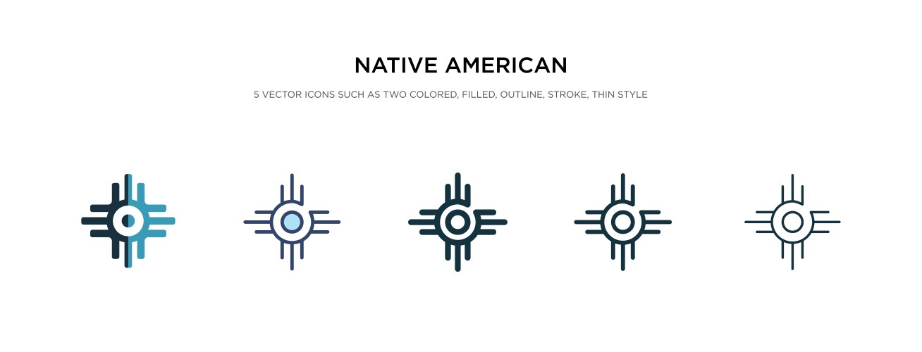 Ethnic american totems set Royalty Free Vector Image