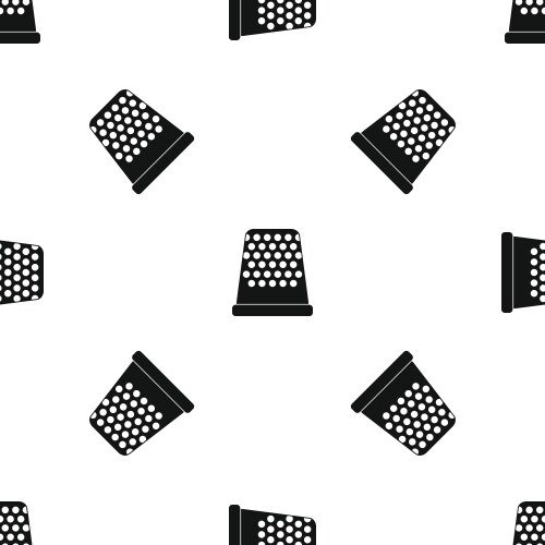 Metal sewing thimble with dimples Royalty Free Vector Image