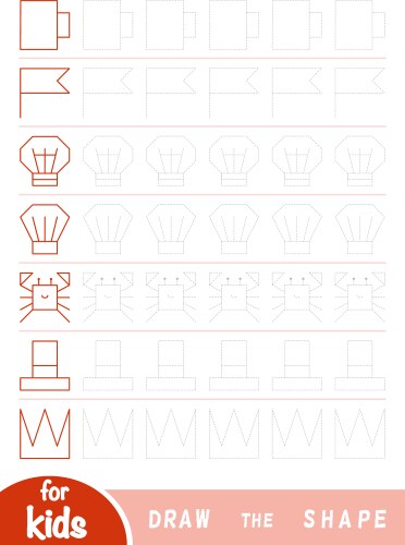 Draw the shapes education game for children Vector Image