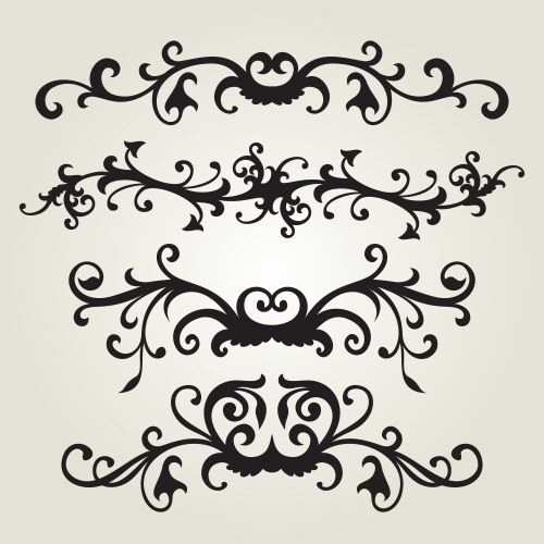 Scroll floral Royalty Free Vector Image - VectorStock