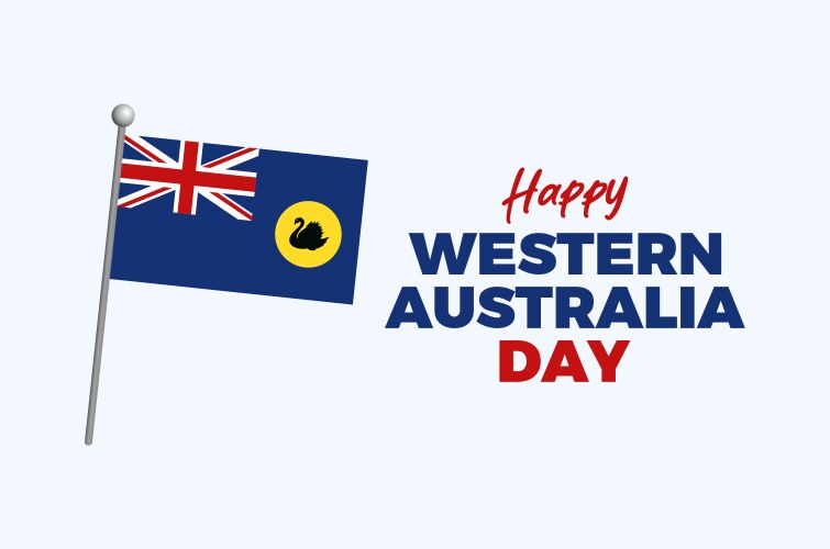 Happy western australia day poster Royalty Free Vector Image