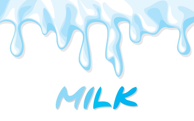 Modern poster fresh milk with splashes on a light Vector Image