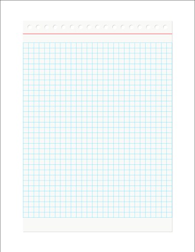 Hand drawn educational objects on checkered sheet Vector Image
