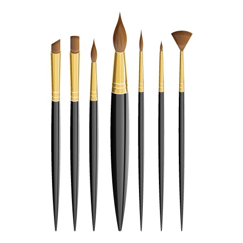 Artist painting tools brush palette Royalty Free Vector