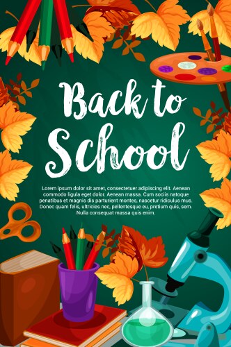 Back to school stationery banners Royalty Free Vector Image