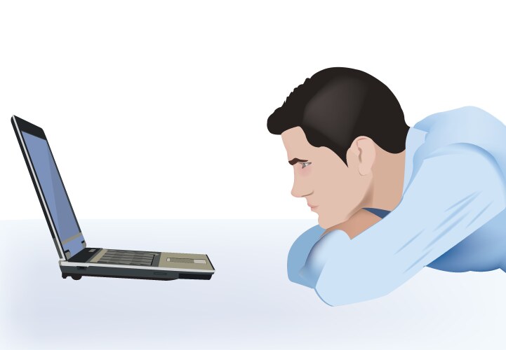 Computer connection wait for line – Royalty-Free Vector | VectorStock
