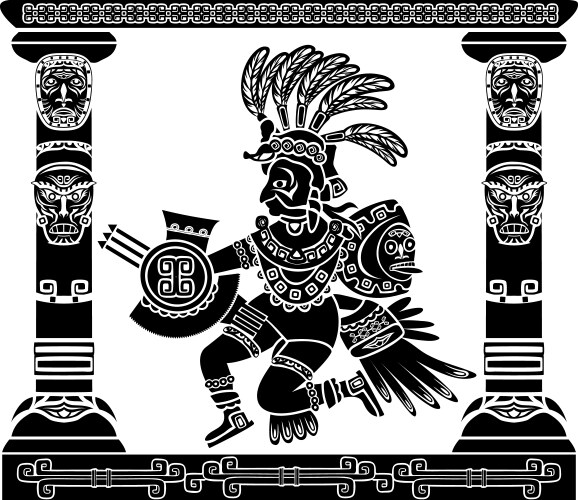 Aztec set Royalty Free Vector Image - VectorStock