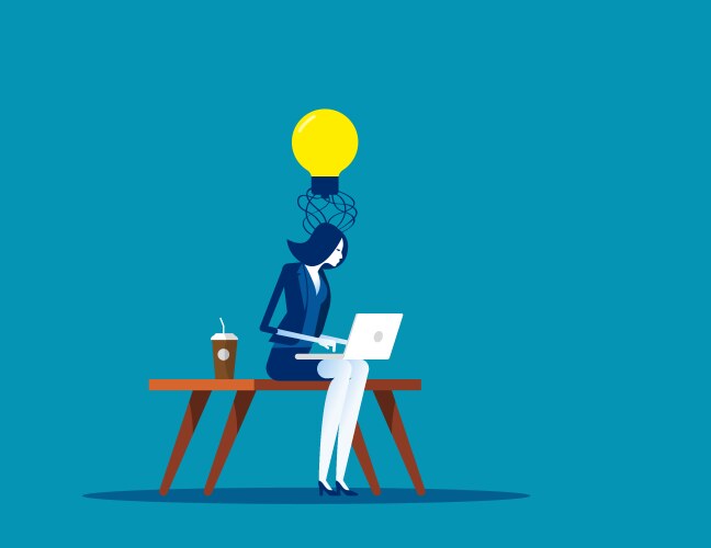 Creating ideas business creative idea concept Vector Image