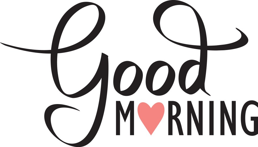 Handwritten lettering good morning Royalty Free Vector Image