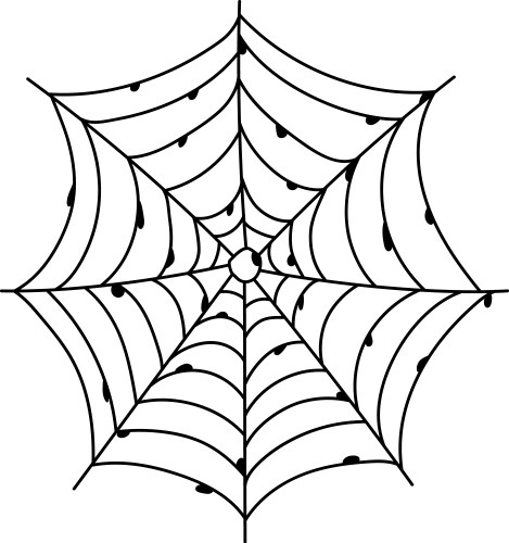 Scary spider web isolated spooky halloween Vector Image