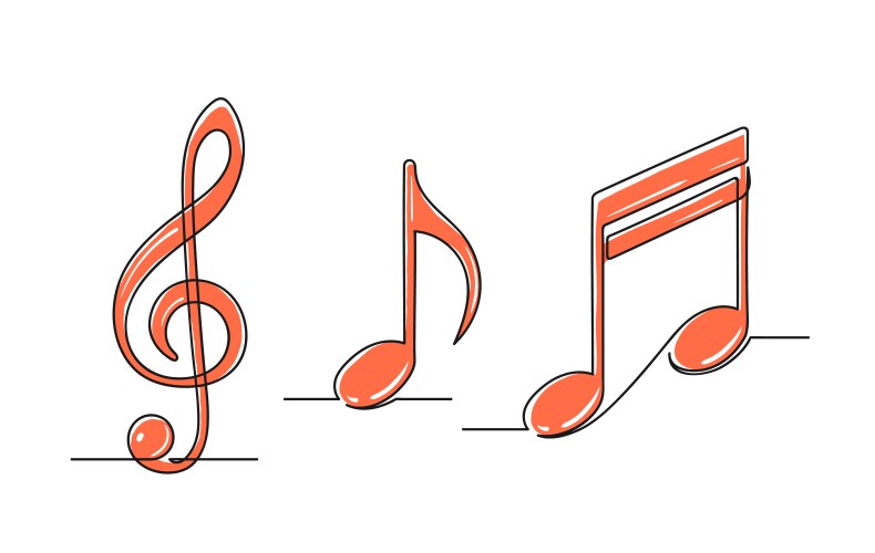 Continuous Line Music Note Vector Images (over 770)